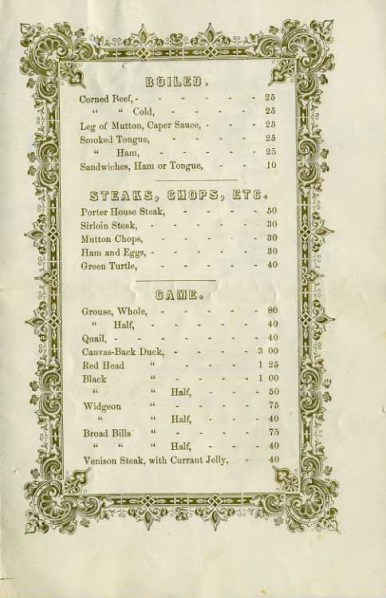 menus | Restaurant-ing through history