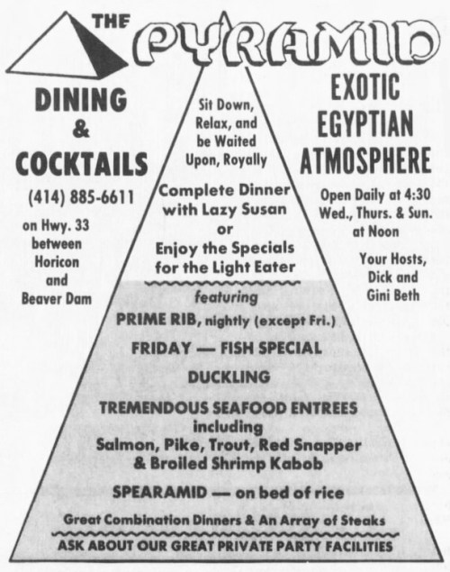 Famous in its day: The Pyramid | Restaurant-ing through history